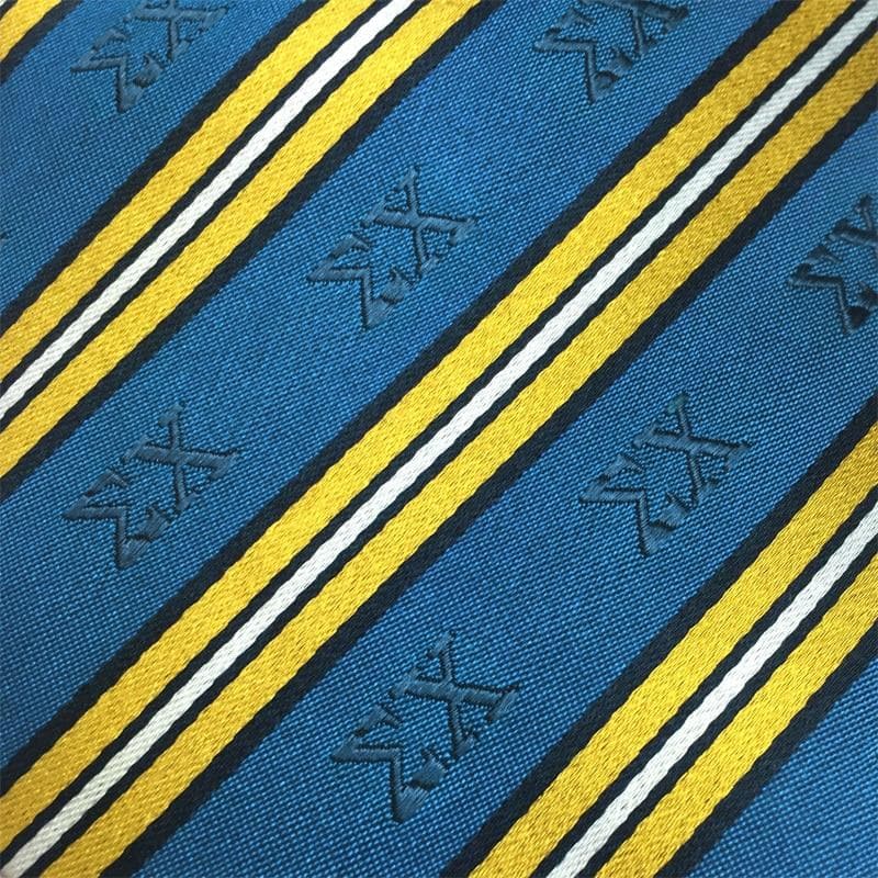 Sigma Chi Blue and Gold Striped Silk Tie – Campus Classics