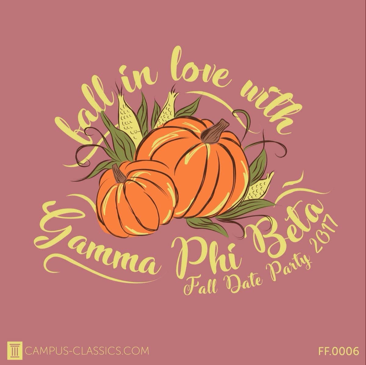 Red Pumpkin Harvest Love Gamma Phi Beta – Campus Classics